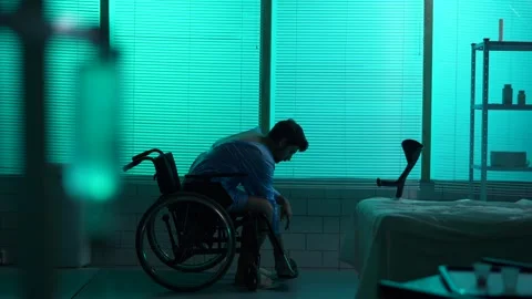 Full-sized silhouette video of a disable... | Stock Video | Pond5