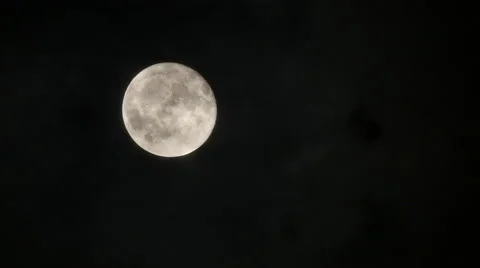 Full super moon real no CG cloud moving ... | Stock Video | Pond5