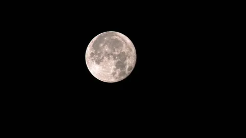 Full Supermoon In NIght Sky | Stock Video | Pond5