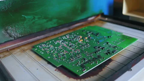 Full view of PCB - printed circuit board... | Stock Video | Pond5