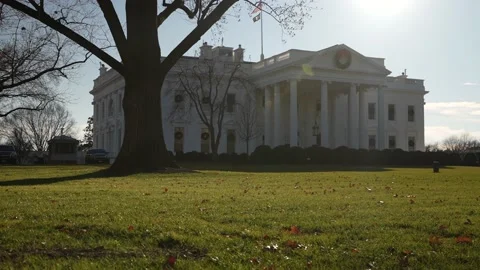 Full view of the US Presidents home, the... | Stock Video | Pond5