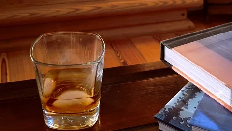 Fumes from a glass of ice cold glass of ... | Stock Video | Pond5