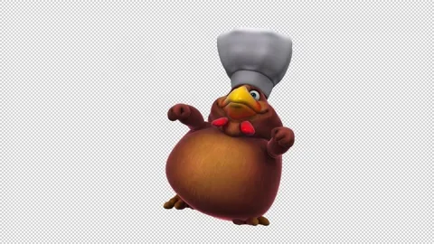 Fun 3D cartoon chicken dancing (with alp... | Stock Video | Pond5