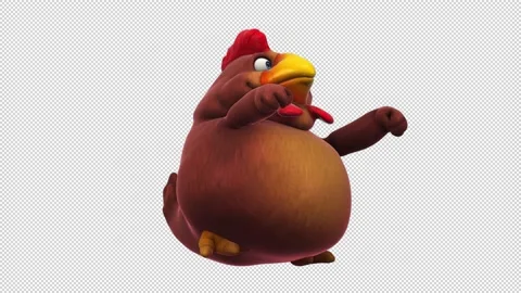 Fun 3D cartoon chicken dancing (with alp... | Stock Video | Pond5