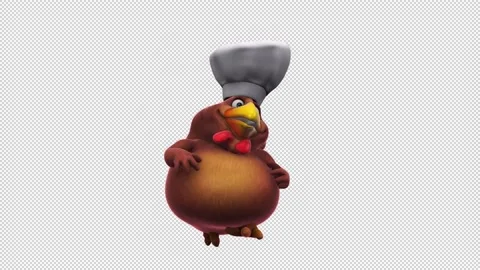 Fun 3D cartoon chicken dancing (with alp... | Stock Video | Pond5