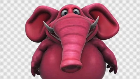 Fun 3D cartoon elephant saying hi (with ... | Stock Video | Pond5