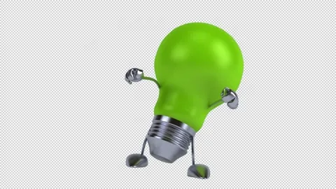 Cartoon Bulb Alpha Stock Footage ~ Royalty Free Stock Videos | Pond5