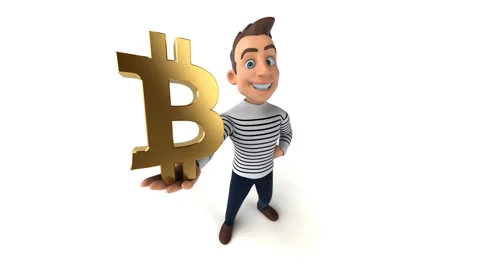 Fun 3D cartoon man with alpha channel | Stock Video | Pond5