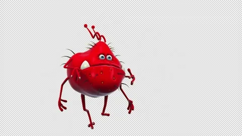 Microbe Cartoon Stock Footage ~ Royalty Free Stock Videos | Pond5