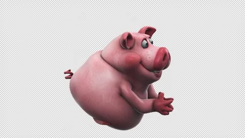 Pig Cartoon Stock Video Footage | Royalty Free Pig Cartoon Videos | Pond5
