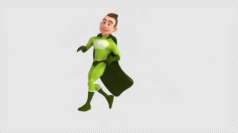 Fun 3D cartoon superhero dancing (with a... | Stock Video | Pond5