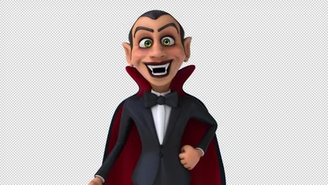 Fun 3D cartoon vampire saying hi (with a... | Stock Video | Pond5