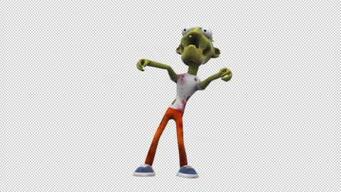 Fun 3D cartoon zombie dancing (with alph... | Stock Video | Pond5