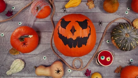 Fun and scary halloween stop motion anim... | Stock Video | Pond5