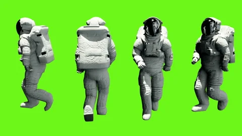 Fun astronaut walking. Loopable animatio... | Stock Video | Pond5