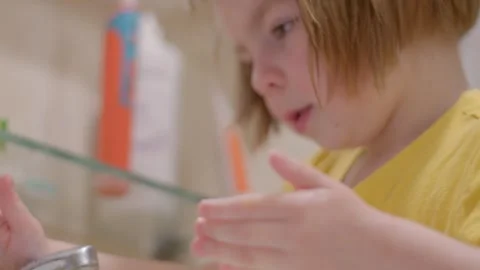A fun bath time routine for kids wash ha... | Stock Video | Pond5