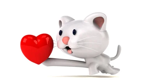 Fun cat running - 3D Animation | Stock Video | Pond5
