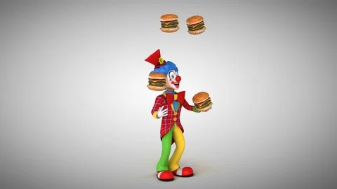 Fun clown - 3D Animation | Stock Video | Pond5