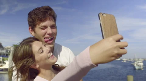 Fun Couple Pose, Smile, Make Funny Faces... | Stock Video | Pond5