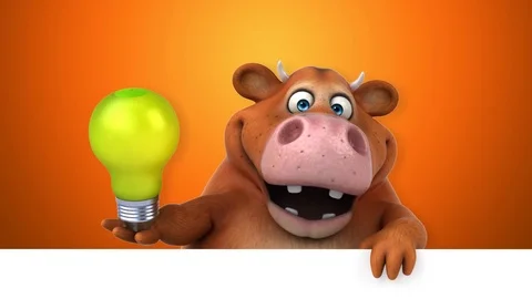 Fun cow - 3D Animation | Stock Video | Pond5