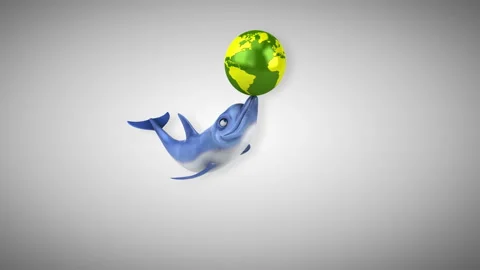 Fun dolphin - 3D Animation | Stock Video | Pond5