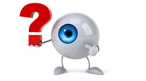 Fun eye with question mark | Stock Video | Pond5