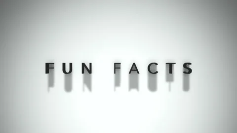 Fun Facts 3D title animation matte black... | Stock Video | Pond5