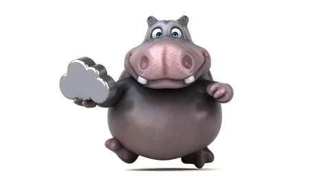 Hippo Running Stock Footage ~ Royalty Free Stock Videos | Pond5