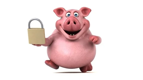 Fun pig running - 3D Animation | Stock Video | Pond5