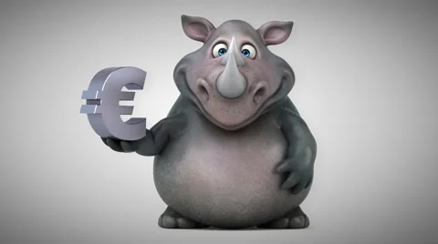 Fun rhino - 3D Animation | Stock Video | Pond5