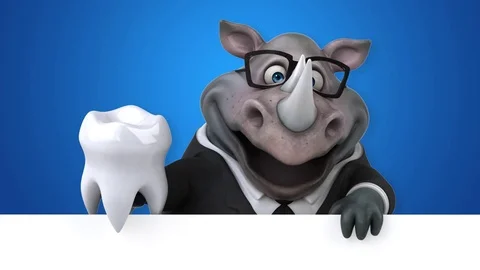 Fun rhino - 3D Animation | Stock Video | Pond5