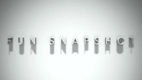 fun snapshot 3D title animation white te... | Stock Video | Pond5