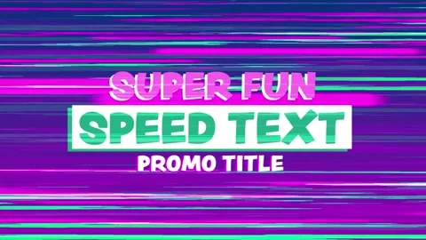 Fun Speed Titles ~ After Effects Template #172571835 | Pond5