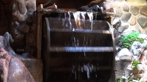 Functional water mill in traditional hou... | Stock Video | Pond5