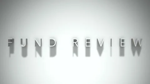 fund review 3D title animation with shad... | Stock Video | Pond5