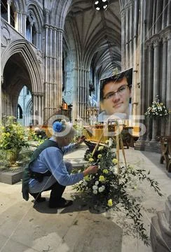 Photograph: Funeral Of Charity Fundraiser Steven Sutton. Staff Arrange ...