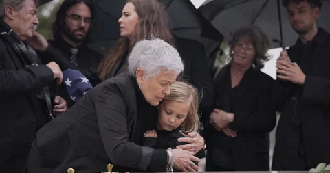 Funeral Crying Girl Stock Footage ~ Royalty Free Stock Videos | Pond5