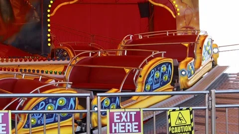 Funfair Fairground Ride Lights Moving Tw... | Stock Video | Pond5