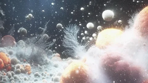 Fungus and mold under a microscope. | Stock Video | Pond5
