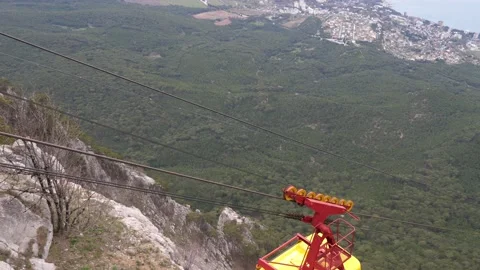 Funicular train by cable car in the moun... | Stock Video | Pond5