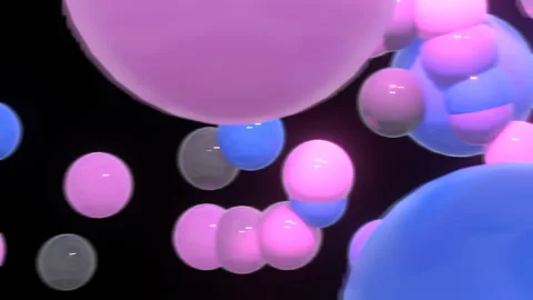 Funny Abstract Bubbles Rotating On Black... | Stock Video | Pond5
