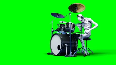 Funny alien plays on drums. Realistic mo... | Stock Video | Pond5