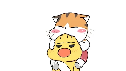 Funny Animated Cat Jumping to Bite Duck | Stock Video | Pond5