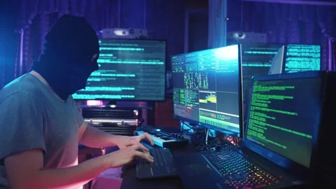 Computer Hacker Mask Stock Footage ~ Royalty Free Stock Videos | Pond5