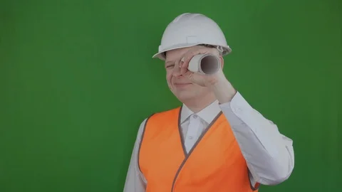 Funny engineer fool around with technica... | Stock Video | Pond5