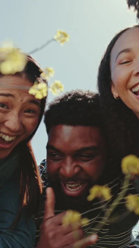 Funny face, friends and hand gesture at ... | Stock Video | Pond5