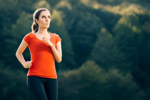 Funny Lady Running Stock Photos ~ Royalty Free Images | Pond5