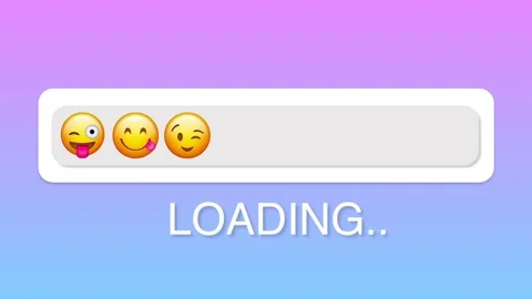 Funny Loading Progress Bar With Emoji Fa... | Stock Video | Pond5