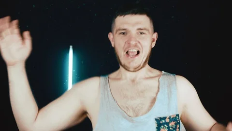 A funny man is dancing. Funny dance. 4k | Stock Video | Pond5