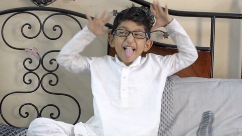 Funny Mocking little boy child tongue ou... | Stock Video | Pond5